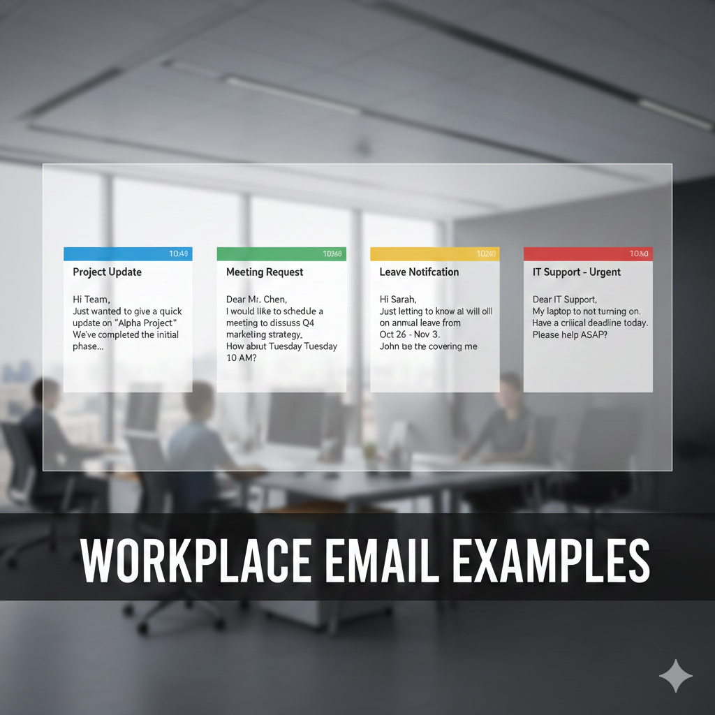 Best Email Examples for Different Workplace Scenarios at Work 2026