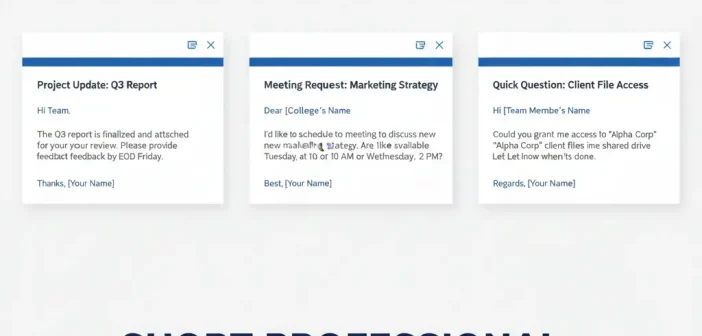 Short Professional Email Samples for Clear Work Messages 2026